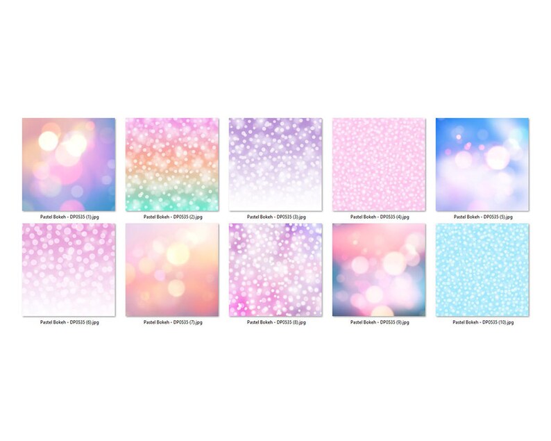 Pastel Bokeh Digital Paper Soft Ombre Backgrounds Cute - Etsy