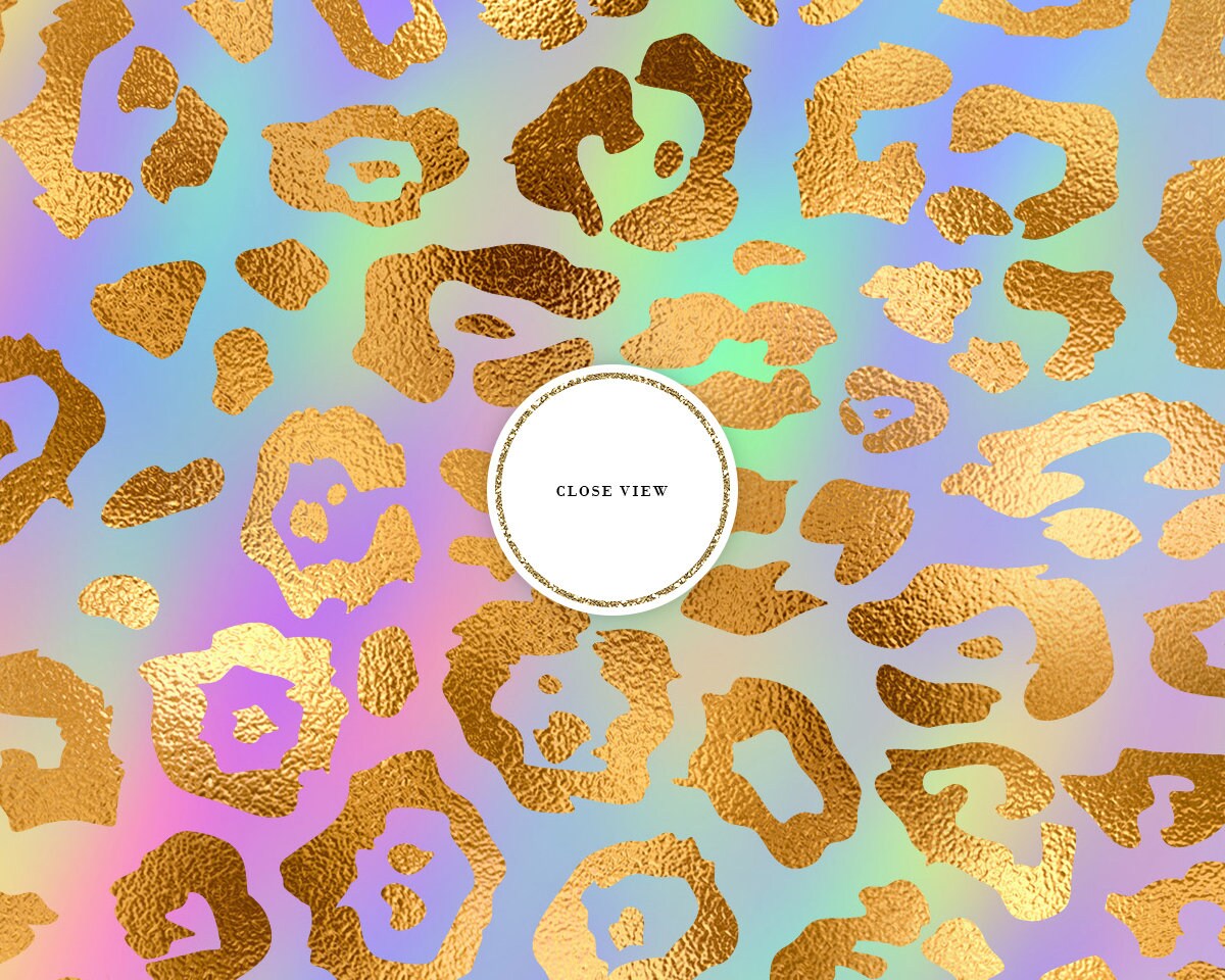 Rainbow & Gold Digital Paper, Seamless Colorful Geometric Patterns ...