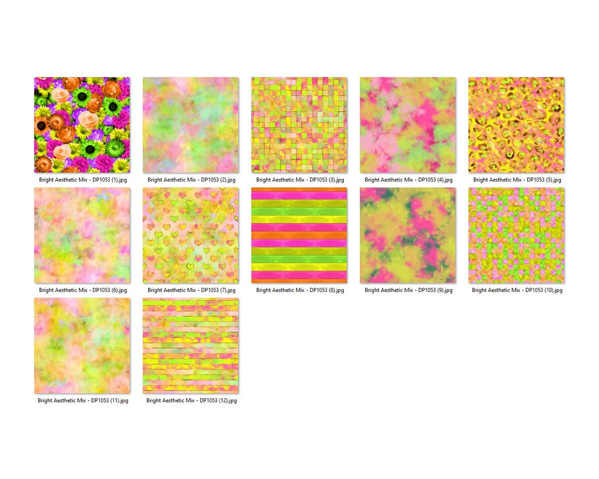 Bright Seamless Digital Paper, Colorful Backgrounds, Vibrant Color ...