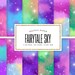 Fairytale Sky Digital Paper, Colorful Nebula Backgrounds, Stars ...