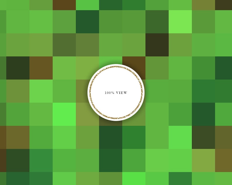 Green Pixels Digital Paper, Natural Colors Pixelated Patterns, Seamless ...