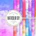 Watercolor Sky Digital Paper, Painted Skies Backgrounds, Clouds ...