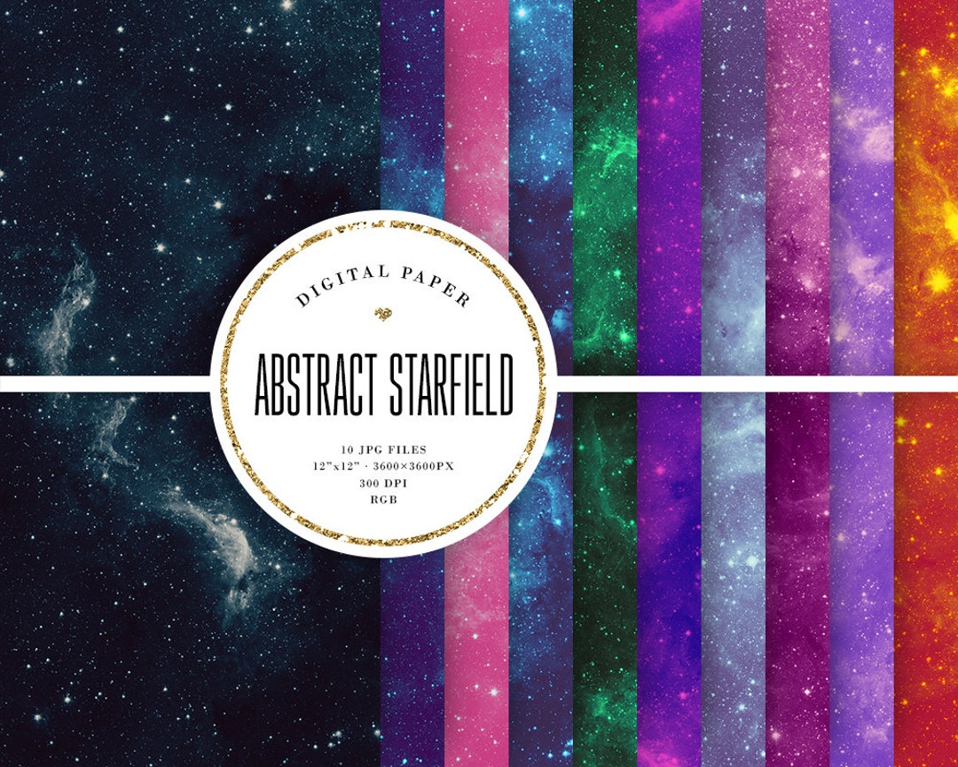 Stardust Digital Paper, Commercial Use, Dark Galaxy Backgrounds, Starry ...