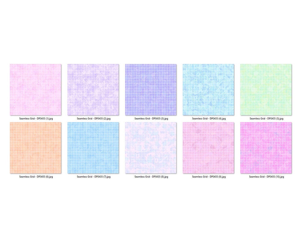 Big Grid Patterns Seamless Pastel Textures Tileable - Etsy Singapore