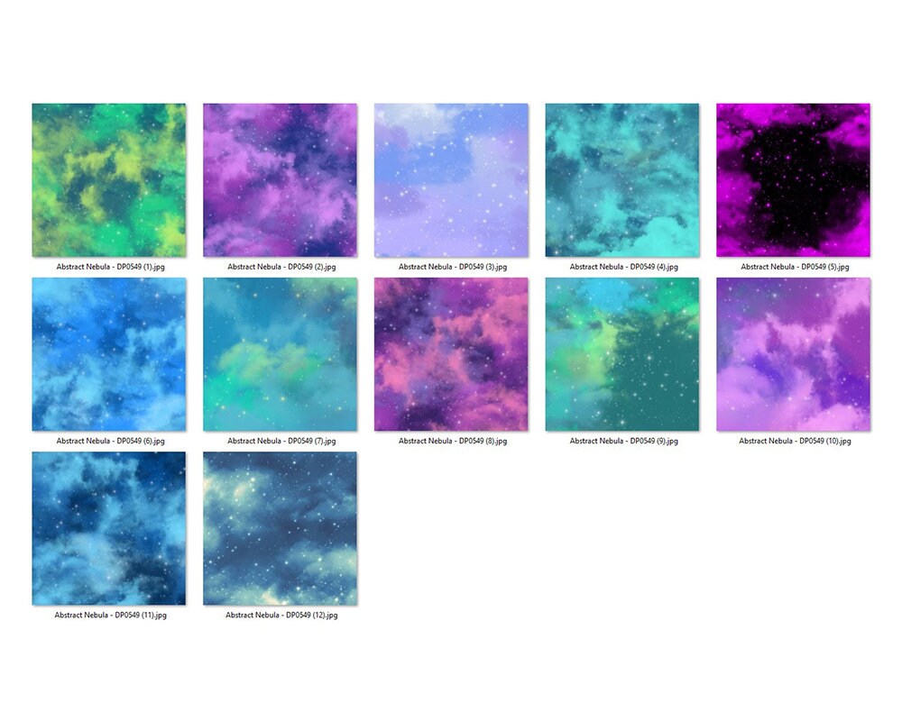Abstract Nebula Digital Paper, Galaxy Backgrounds, Sky Scrapbook Paper ...