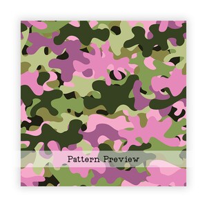 Pink & Green Camo Seamless Pattern, Camouflage Digital Paper, Girly ...
