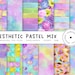 Pastel Digital Paper, Seamless Patterns, Aesthetic Backgrounds ...