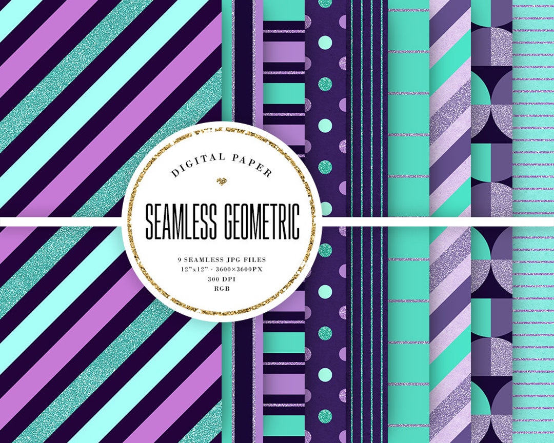 Glitter Geometric Digital Paper, Seamless Patterns for COMMERCIAL USE ...
