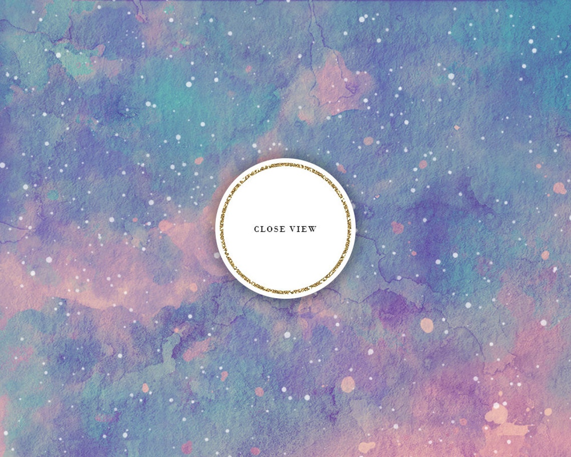 Retro Space Digital Paper, Watercolor Galaxy Backgrounds, Bright Starry ...