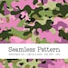 Pink & Green Camo Seamless Pattern, Camouflage Digital Paper, Girly ...