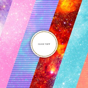 Galaxy Digital Paper, Commercial Use Space Backgrounds, Purple Cosmic ...