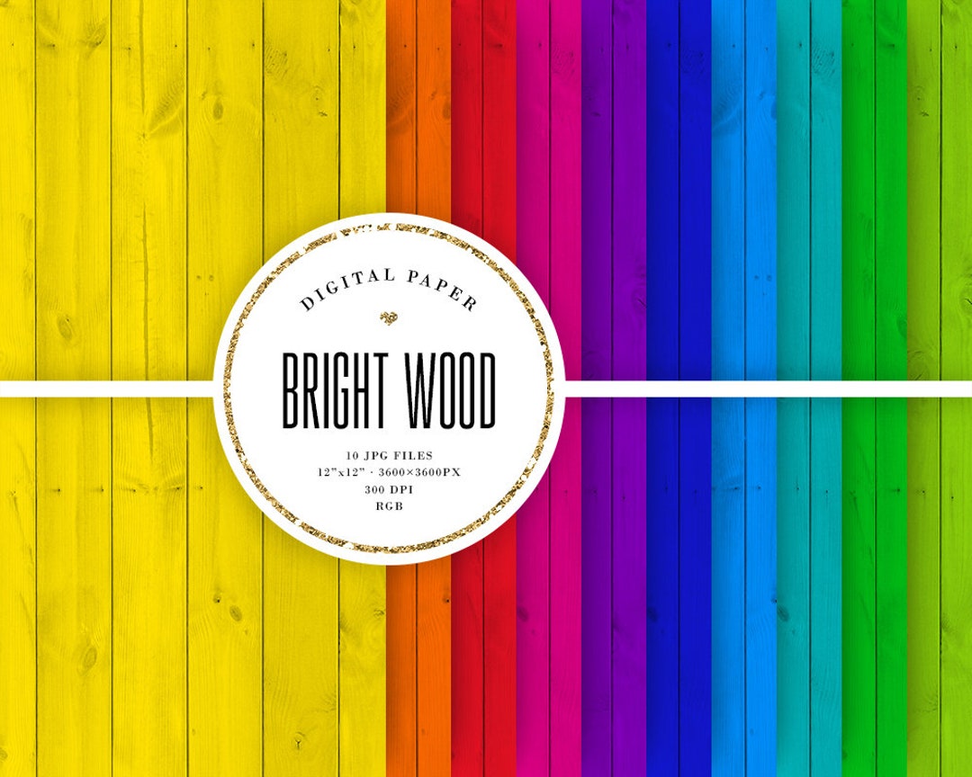 Bright Wood Textures, Colorful Wooden Digital Paper, Colored Wood ...