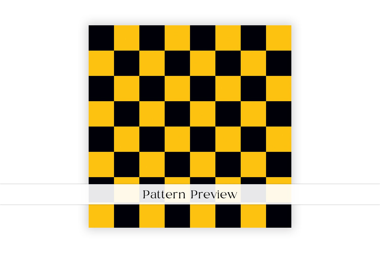 Black & Yellow Checkered Pattern, Repeat Digital File for Commercial ...