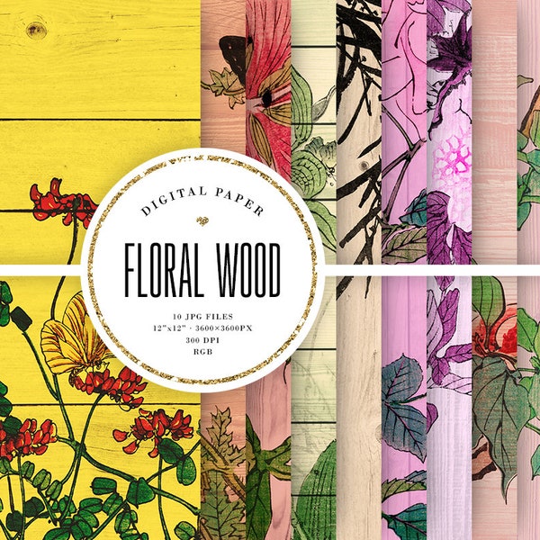 Wood Digital Paper - Etsy