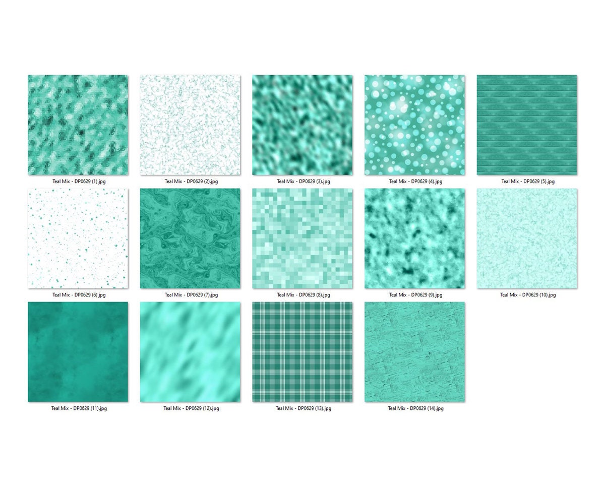 Petrol Digital Paper Set, Türkis Hintergründe, blau grün Texturen Mix ...