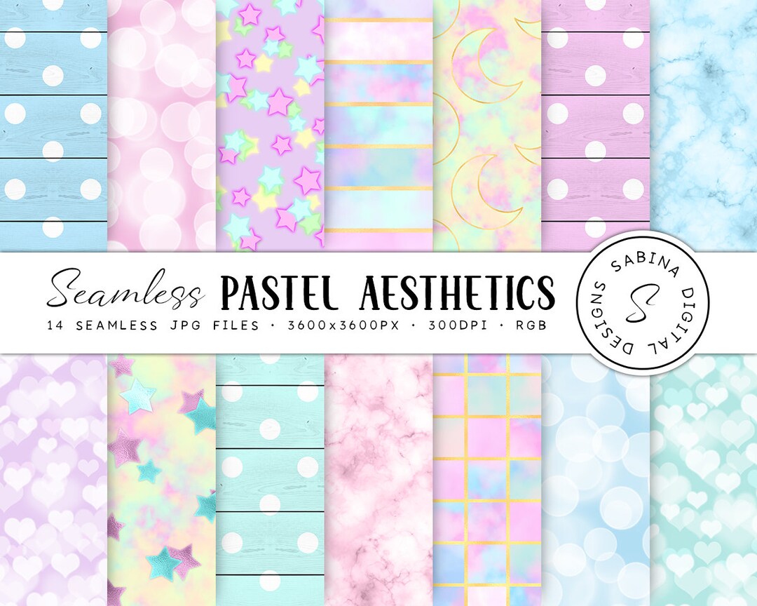 Pastel Digital Paper, Seamless Patterns, Cute Colors, Pastel Polka Dot ...