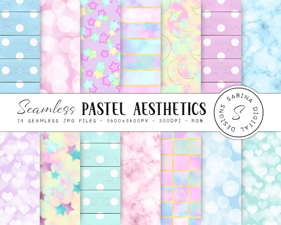 Papel digital pastel patrones sin costuras colores lindos - Etsy México