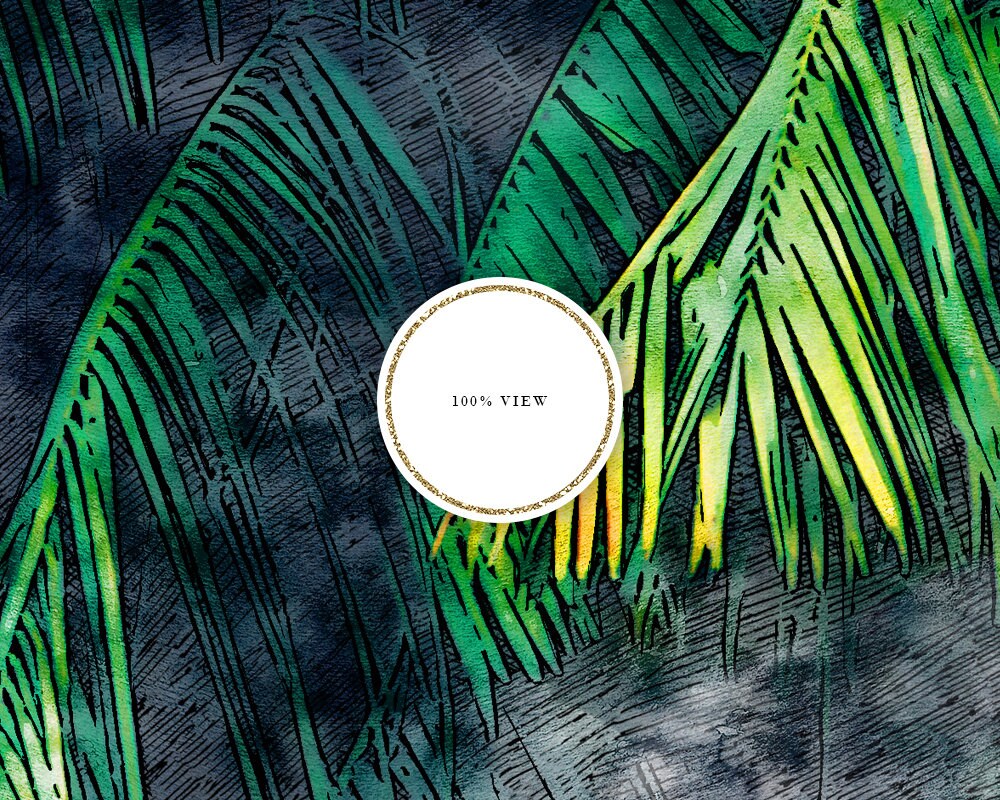 Watercolor Leaves Digital Paper, Green Foliage Backgrounds, Sketch ...