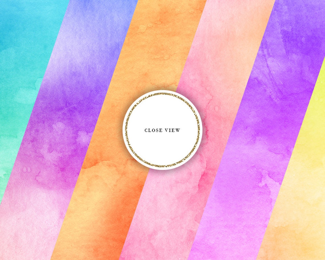 Rainbow Watercolor Digital Paper 12x12, Bright Ombre Backgrounds ...