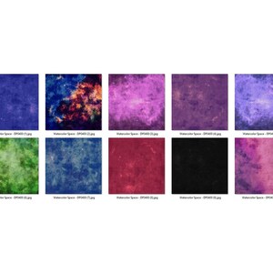 Watercolor Space Digital Paper, Aquarelle Galaxy Backgrounds, Dark ...