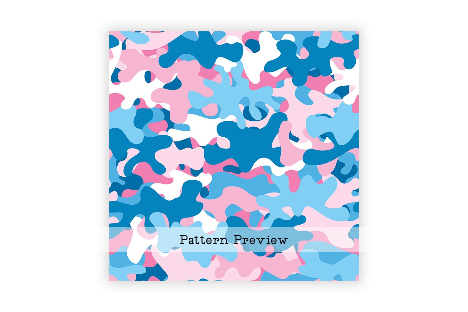 Pink & Blue Camo Seamless Pattern, Girly Camouflage Digital Paper ...