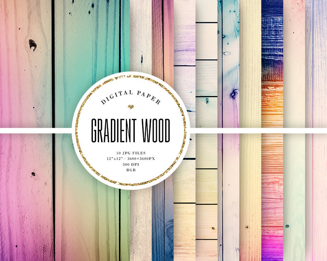 Wood Digital Textures, Ombre Wood Digital Paper, Pastel Wooden ...