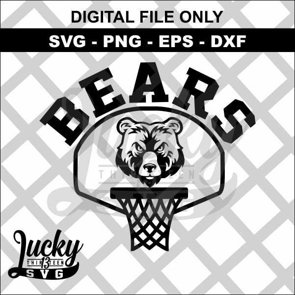 Bears Basketball SVG Digital Files - Etsy