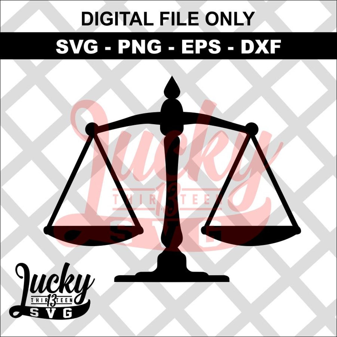 Scales of Justice SVG Digital Files - Etsy