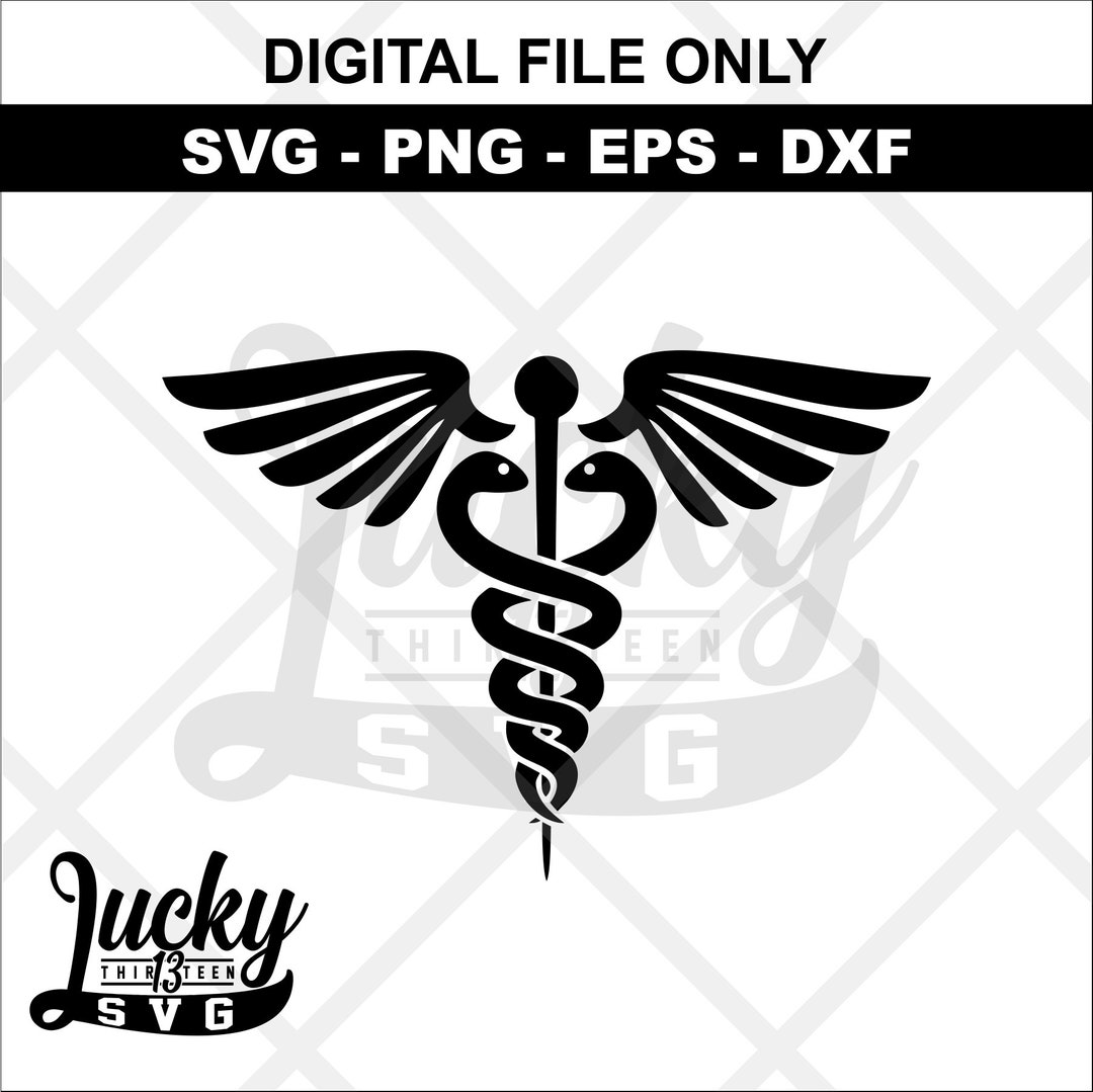 Caduceus Svg Digital File - Etsy