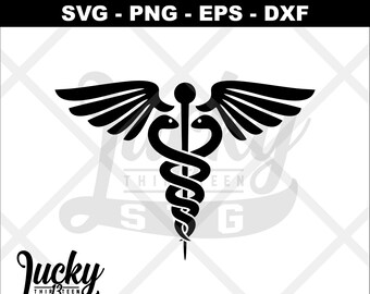 Symbole médical SVG Caducée Svg MD Svg Fichier Svg à découper Docteur ...