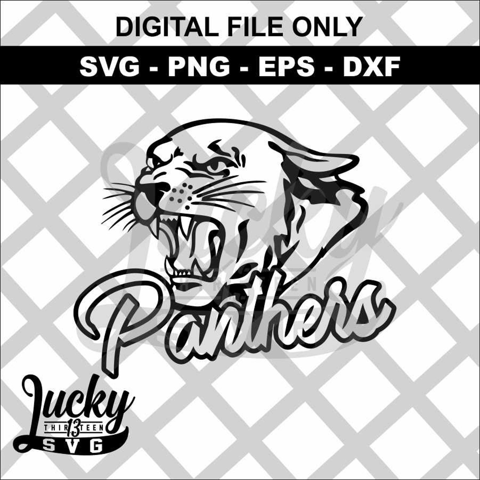 Panthers Script SVG Digital Files - Etsy