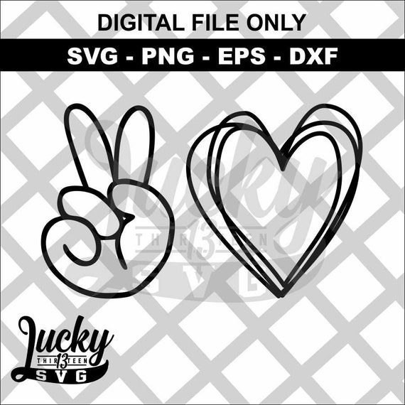 Peace Love SVG Digital Files - Etsy