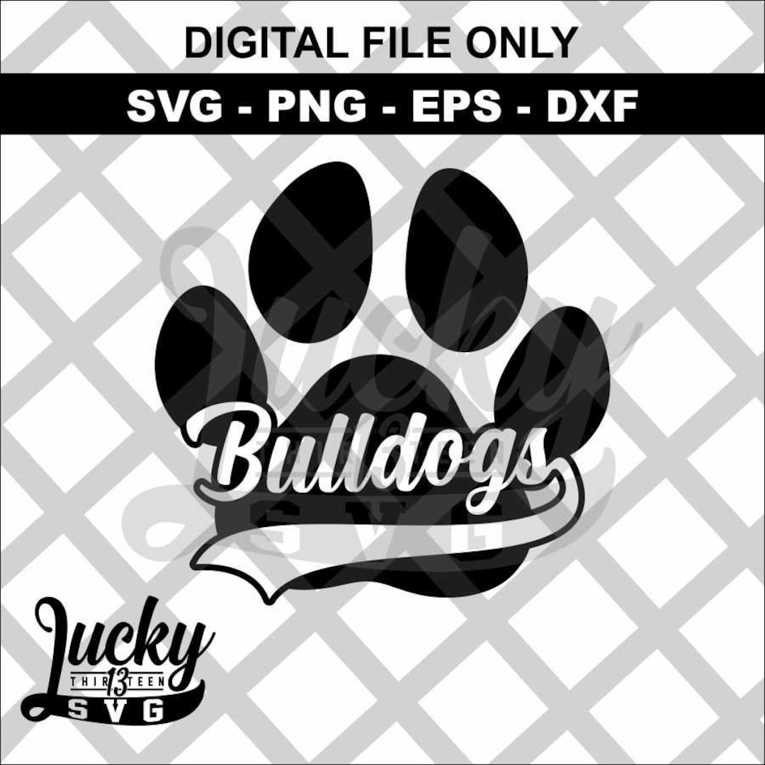 Bulldogs Paw SVG Digital Files - Etsy