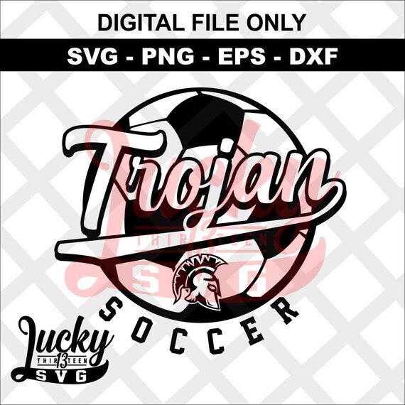 Trojan Soccer SVG Digital Files - Etsy