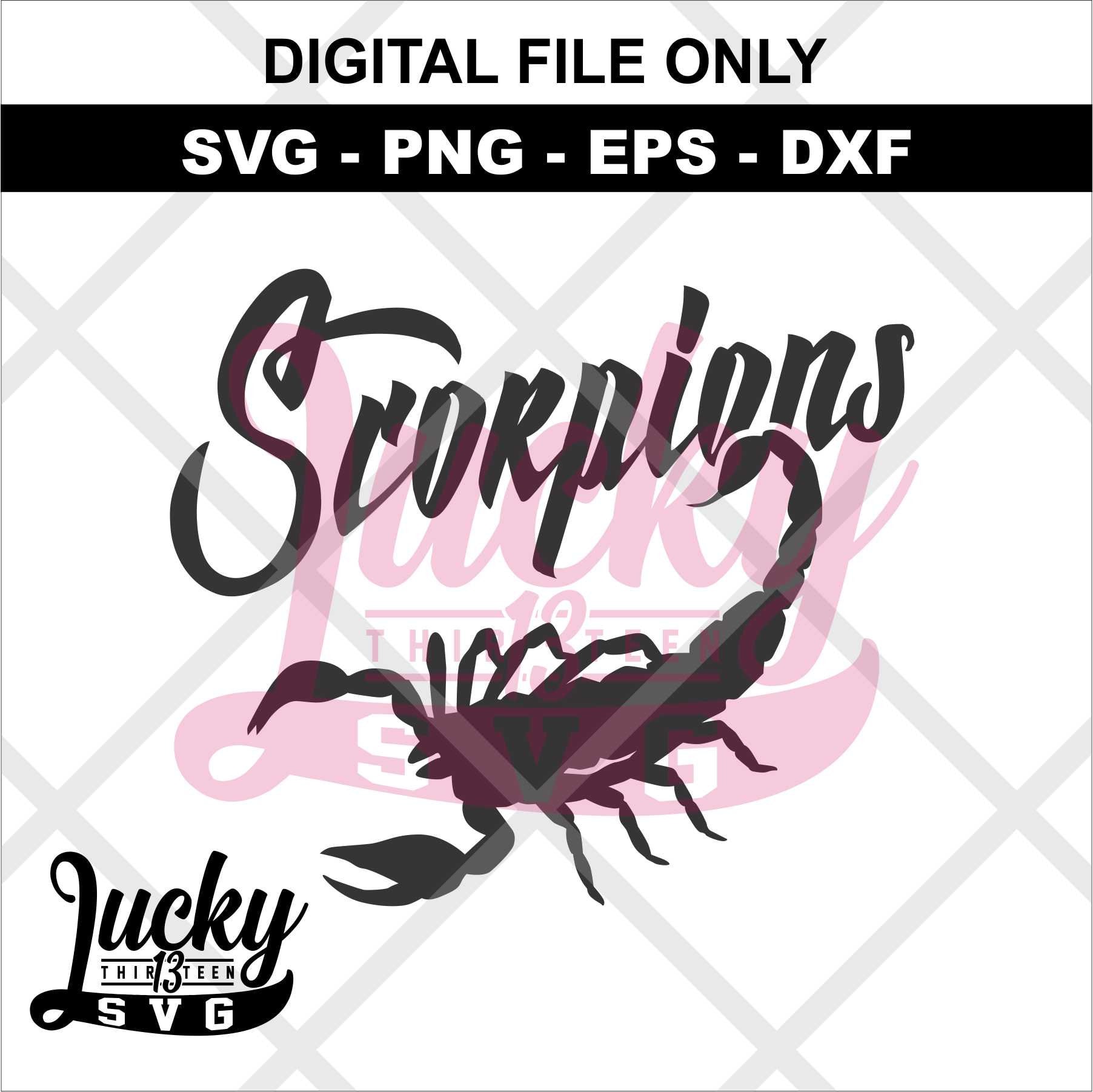Scorpion With Script Svg Digital File - Etsy