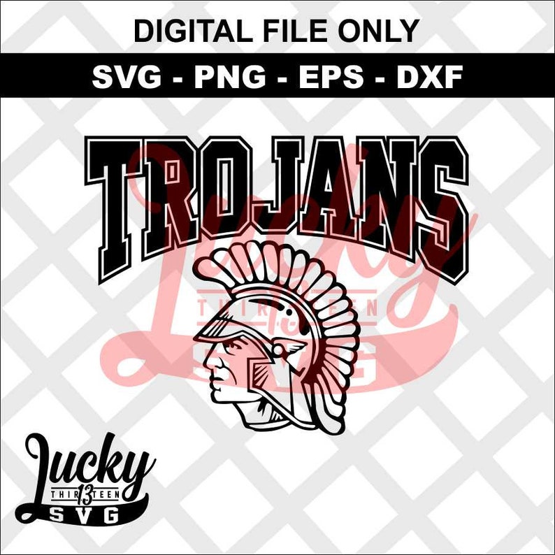Trojan With Text SVG Digital Files - Etsy