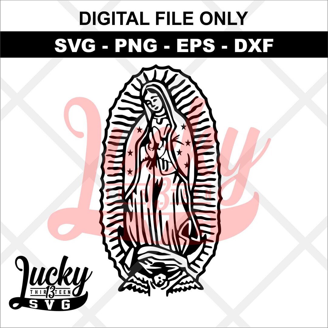 Virgin Mary SVG Digital File - Etsy