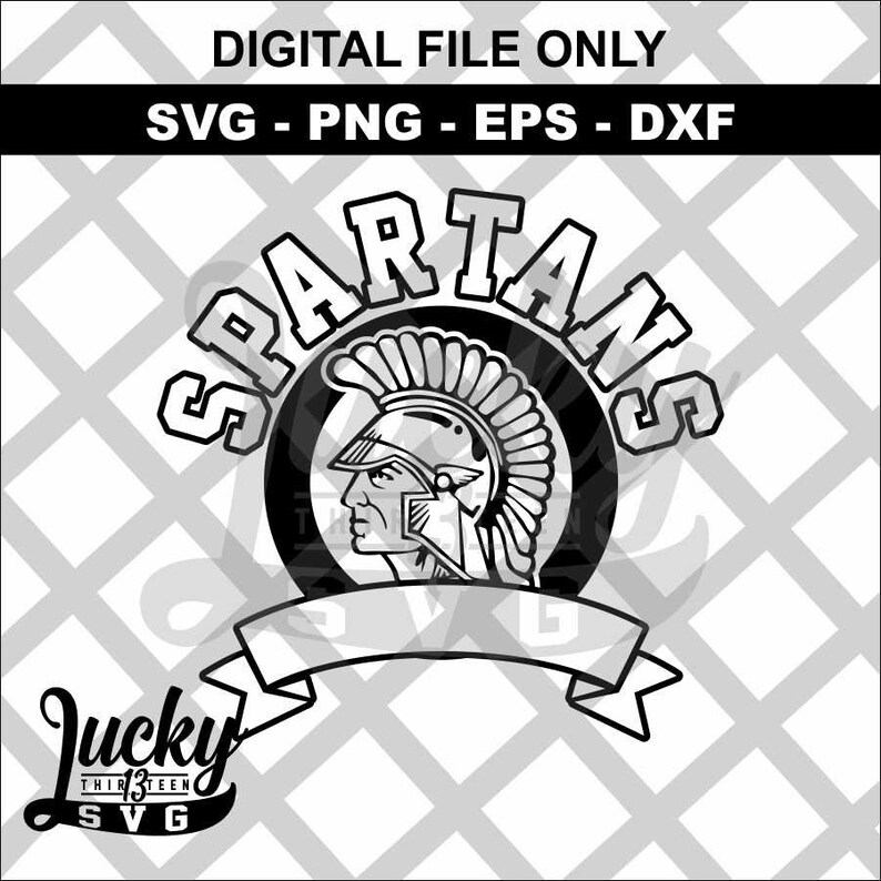 Spartans Banner SVG Digital Files - Etsy