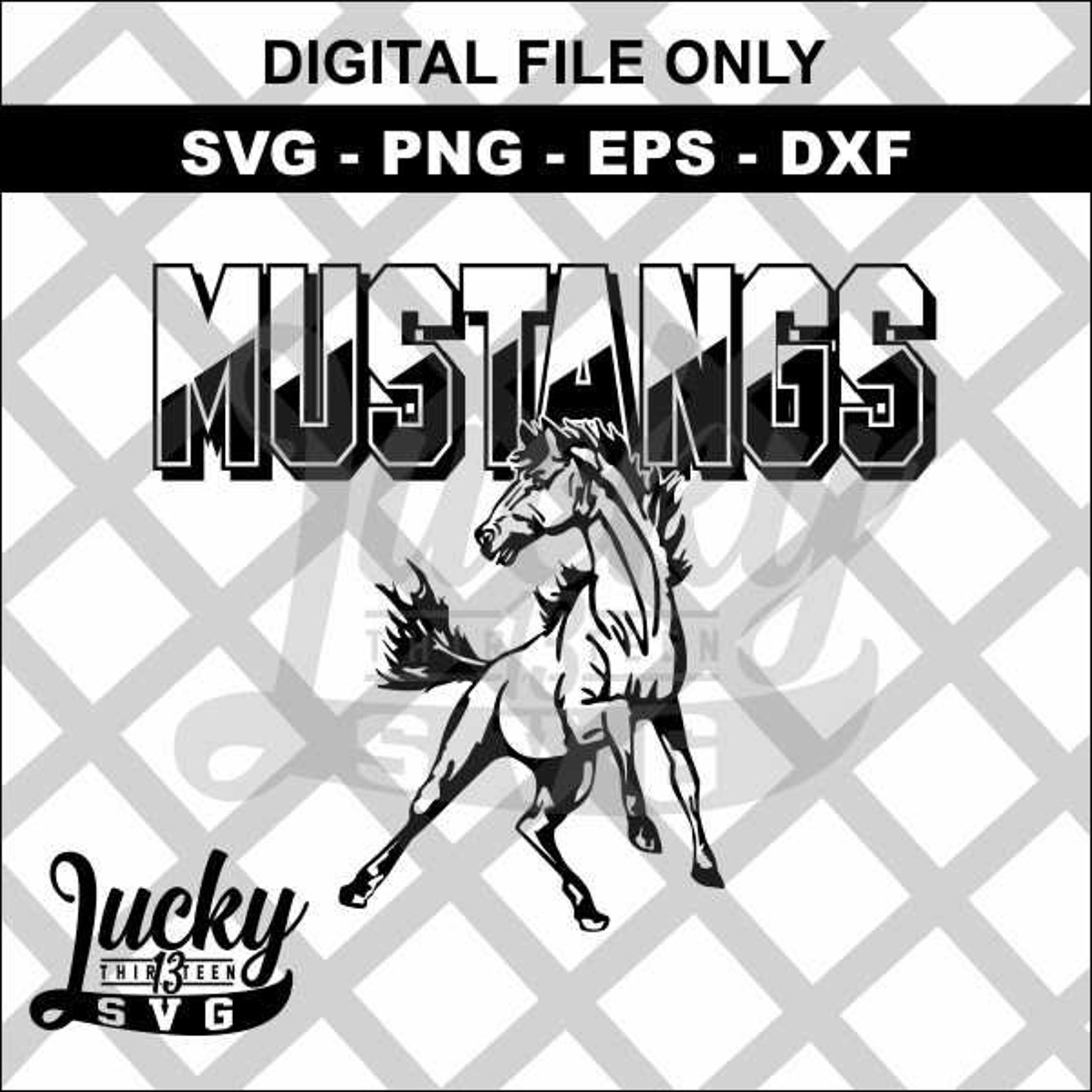 Mustangs Jersey SVG Digtial Files - Etsy