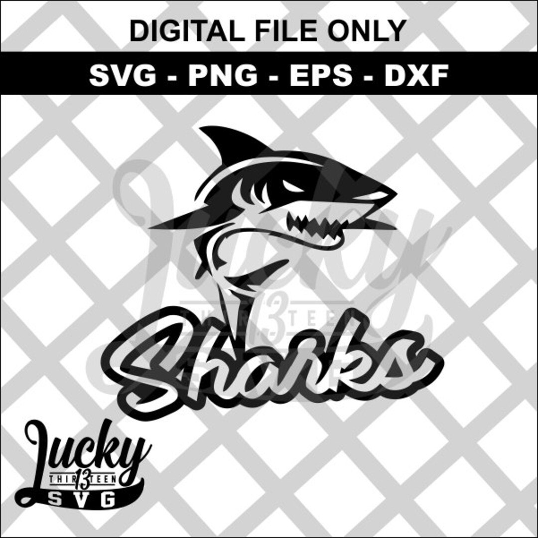 Sharks Script SVG Digital Files - Etsy