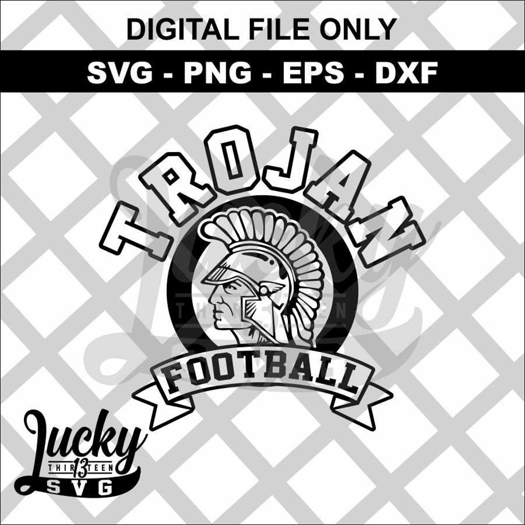 Trojan Football SVG Digital Files - Etsy