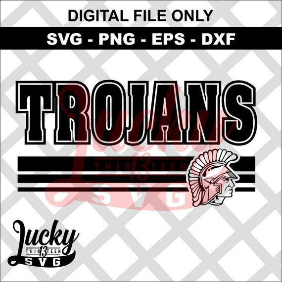 Trojan 3 Line SVG Digital Files - Etsy