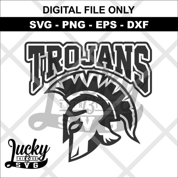 Trojan With Text Svg Vector Files | Etsy