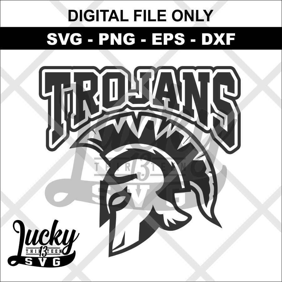 Trojan With Text Svg Vector Files | Etsy