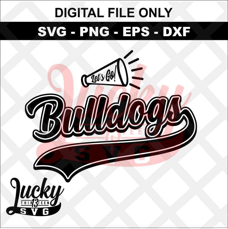 Let's Go Bulldog SVG Digital Files - Etsy
