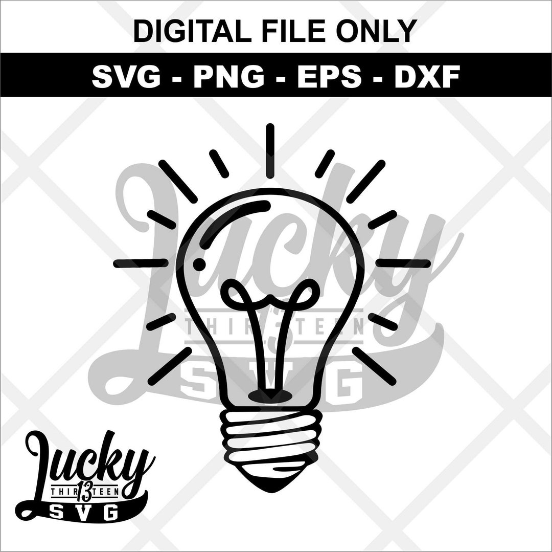 Light Bulb SVG Digital Files - Etsy