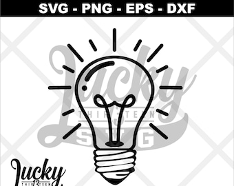 Light Bulb SVG File, Light Bulb DXF, Light Bulb Png, Idea Svg, Ideas ...