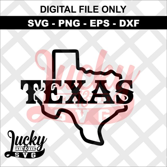 Texas State Outline SVG Digital Files - Etsy
