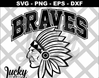 Braves Script Digital Art File SVG and DXF File for Cricut & Silhouette ...