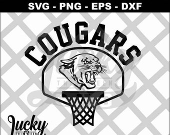 Cougars Script SVG Digital Files - Etsy